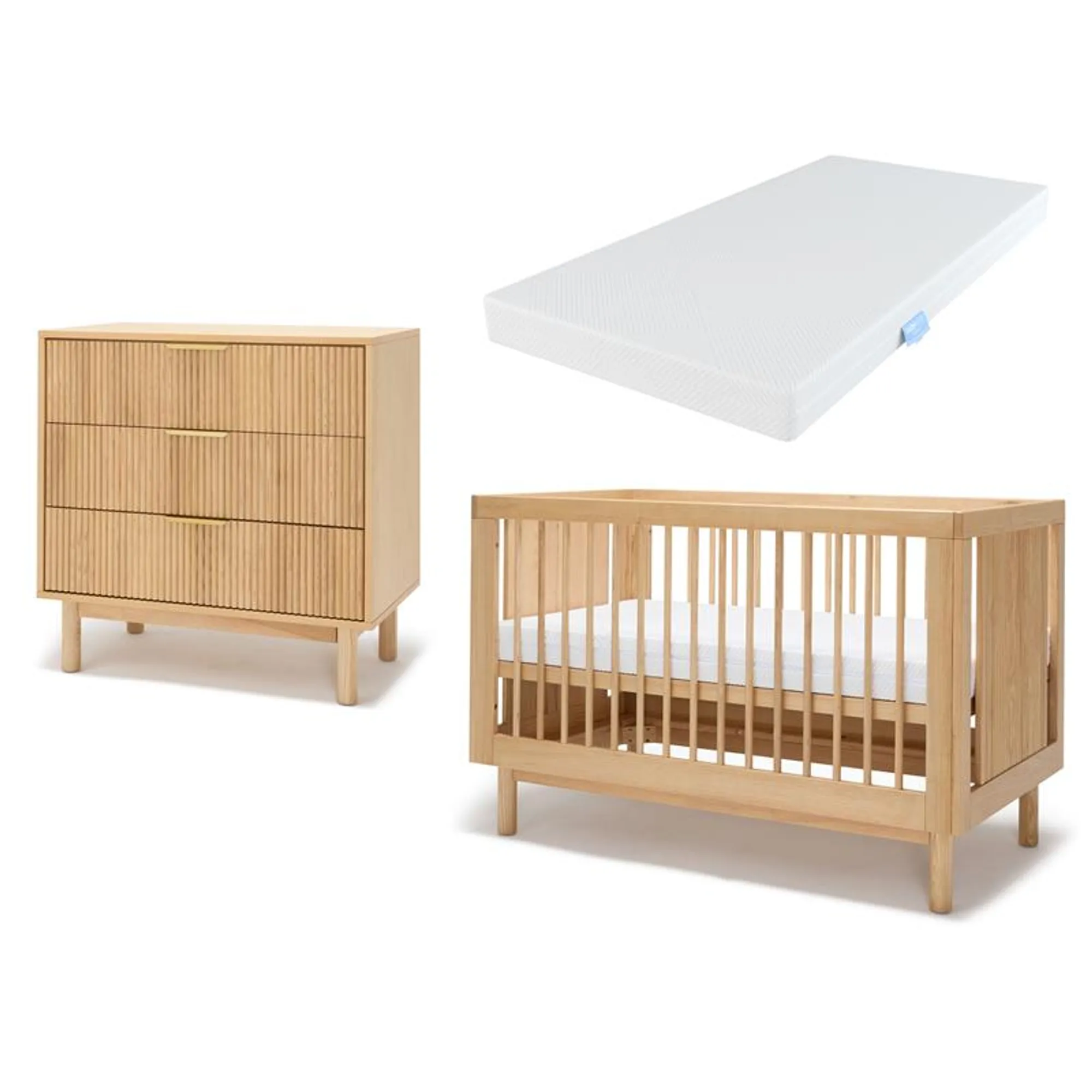 Apollo Cot, Chest & DuoCore Mattress Package | Baby Bunting AU
