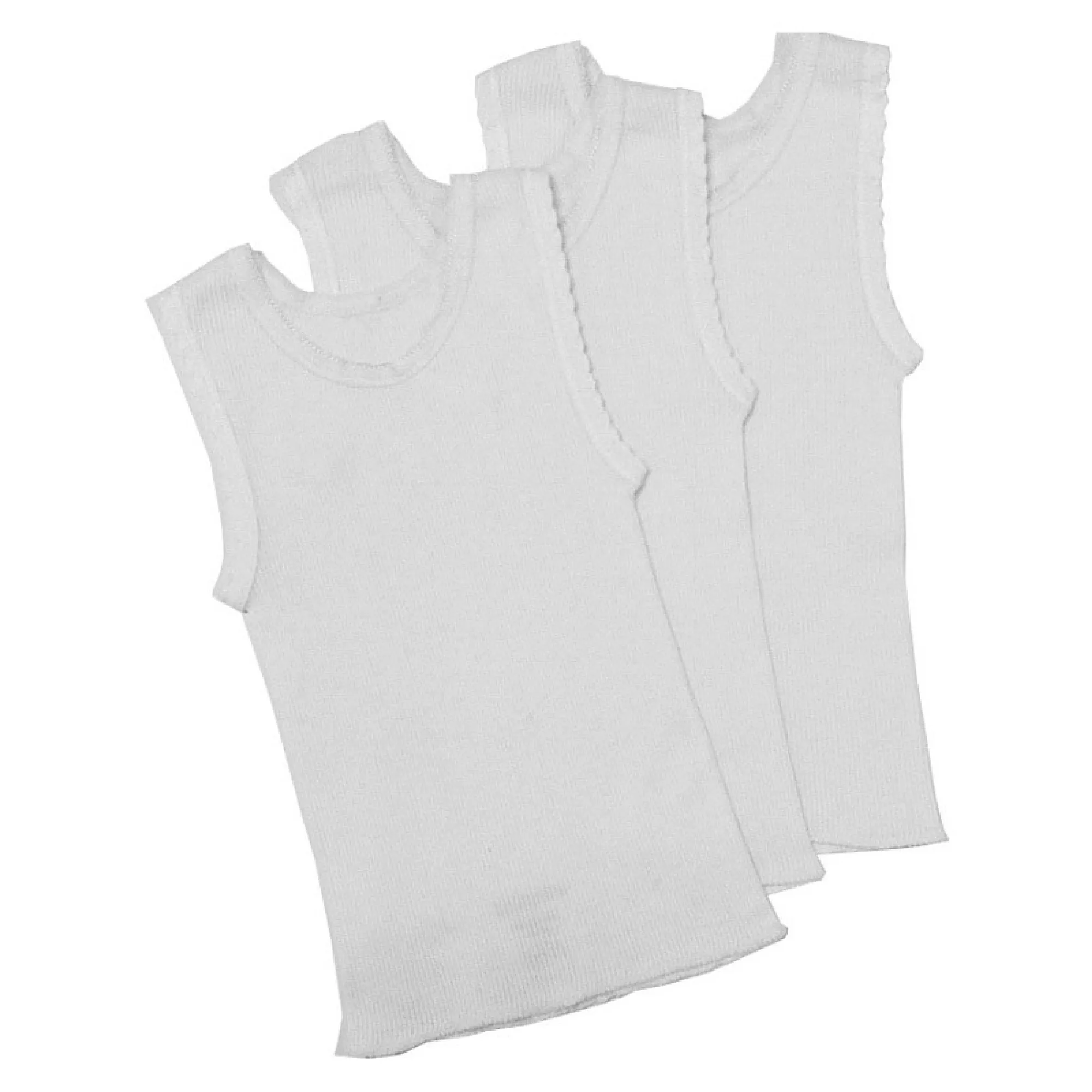 4baby Cotton Singlet 3 Pack White | Baby Bunting AU