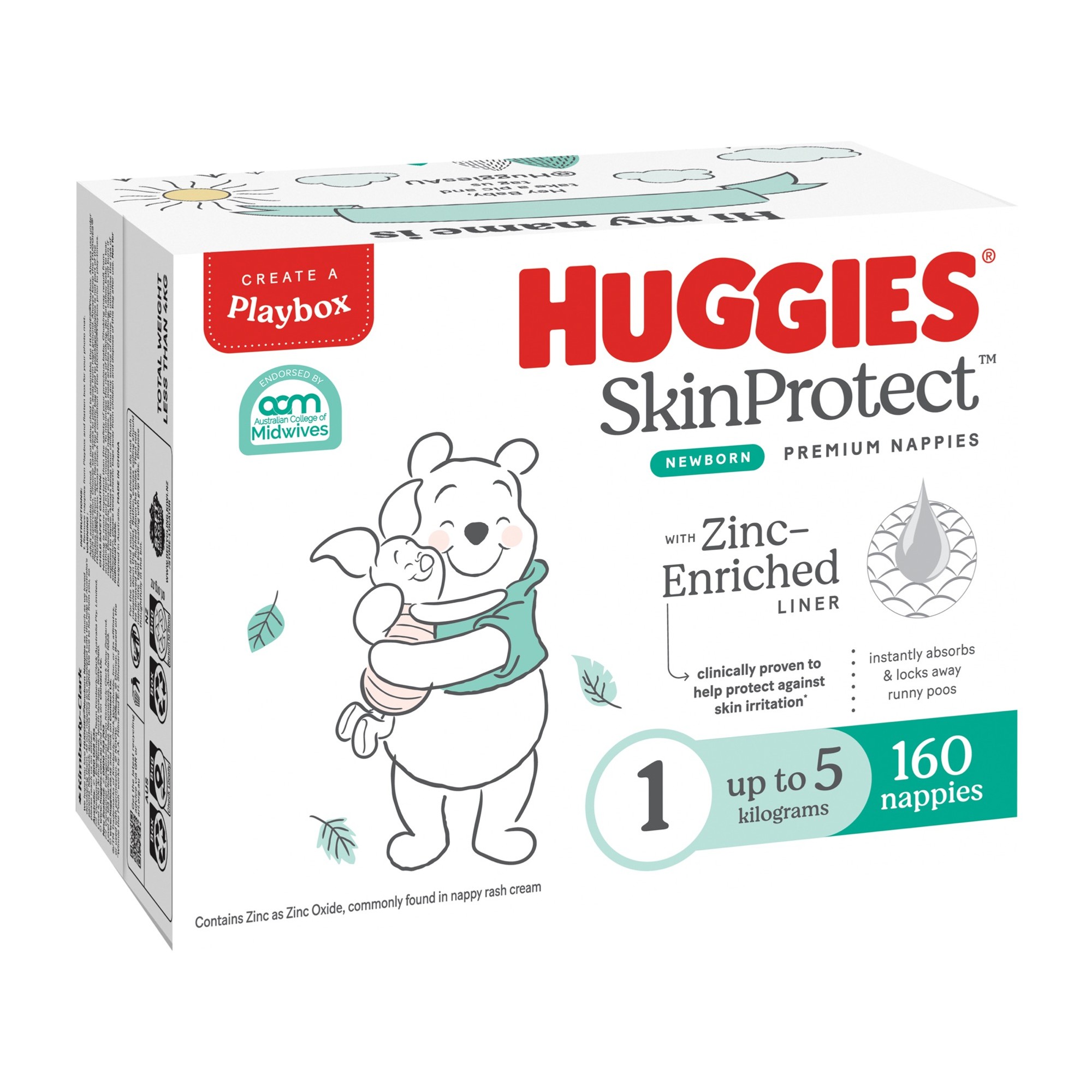 Huggies Nappies Mega Newborn Size 1 - 160 Pack | Baby Bunting AU