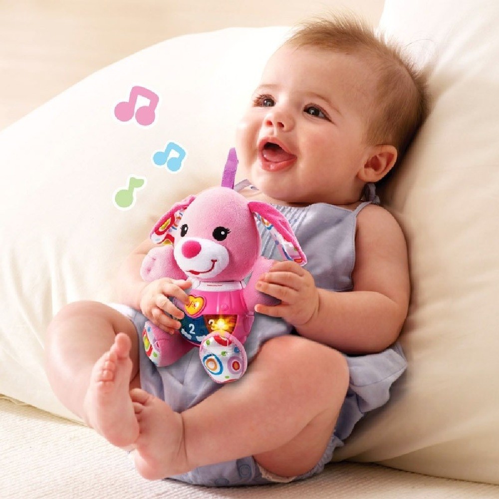 Vtech Baby Little Singing Puppy Pink | Interactive Toys | Baby Bunting NZ