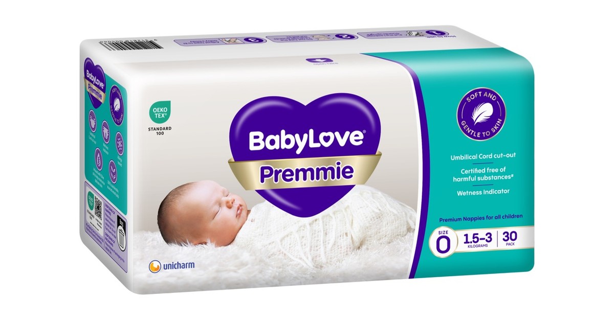 Babylove Nappies Premmie Size 30 Pack | Baby Bunting NZ