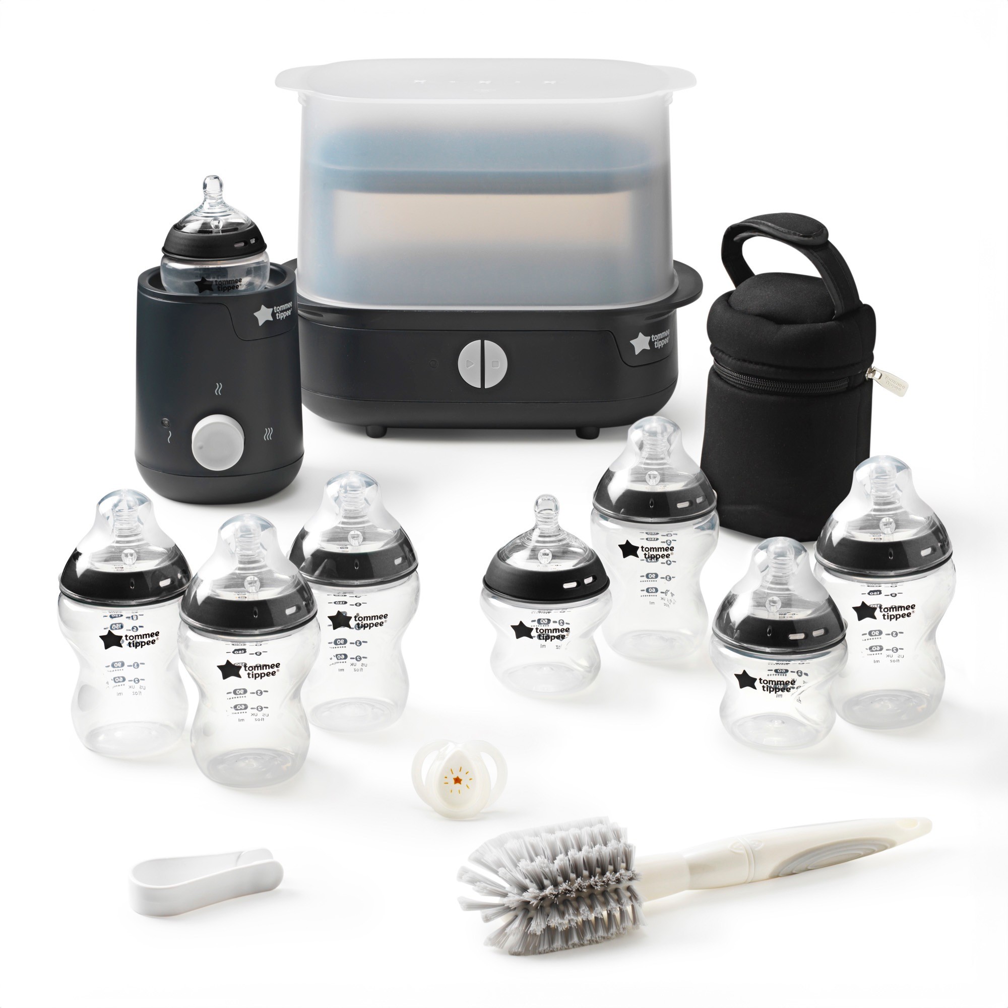 Tommee Tippee Essential Starter Kit Gen3 Black | Baby Bunting NZ