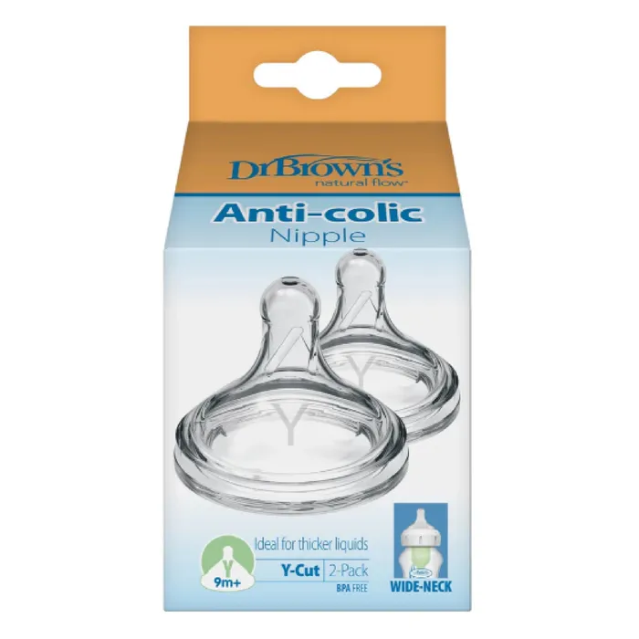 Dr Browns Options+ Wide Neck Teat Vari Flow 2 Pack | Baby Bunting AU
