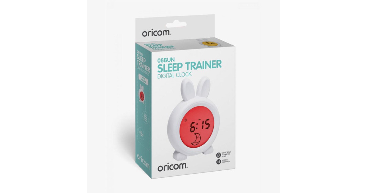 Oricom Sleep Trainer Clock 08BUN | Baby Bunting NZ