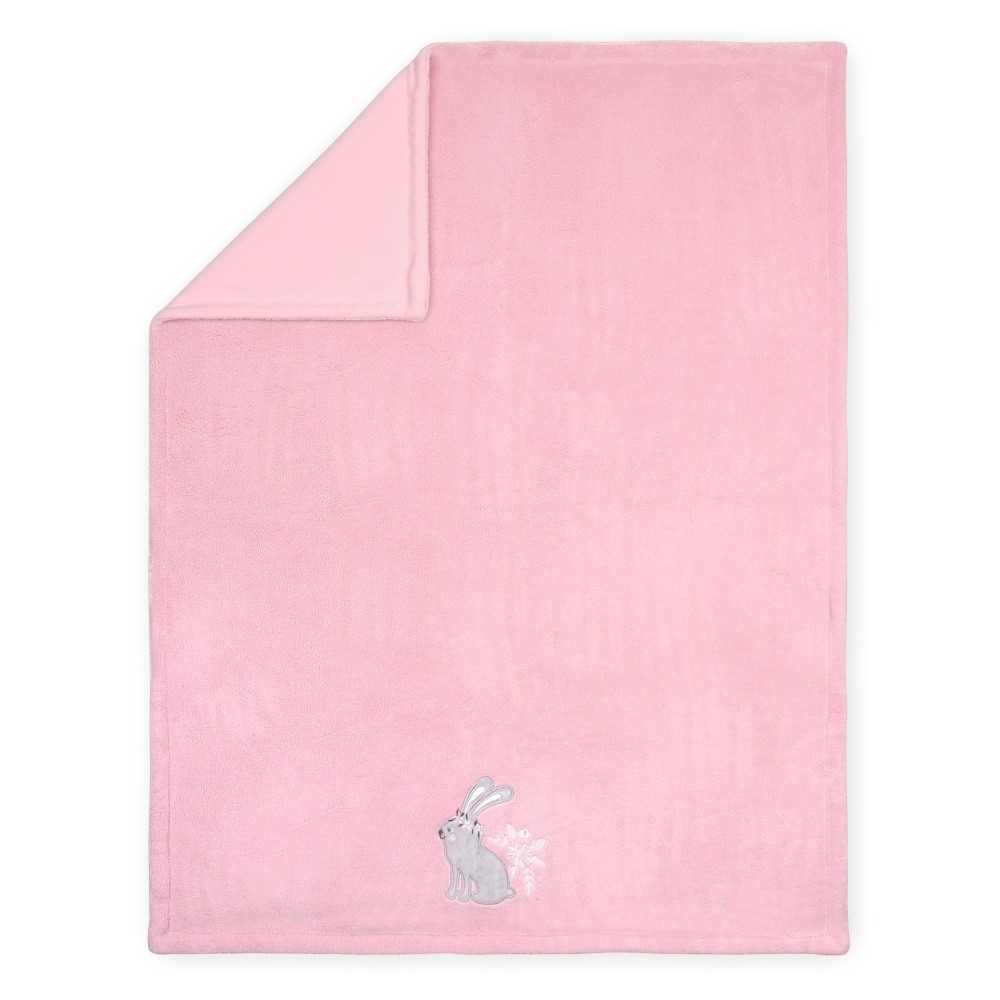 4Baby Fleece Blanket Pink Bunny Applique | Pram & Bassinet | Baby ...