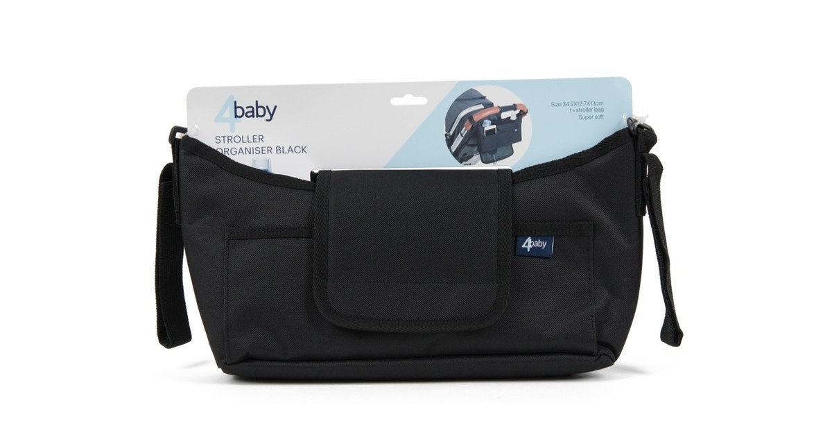 4Baby Stroller Organiser Black | Baby Bunting NZ