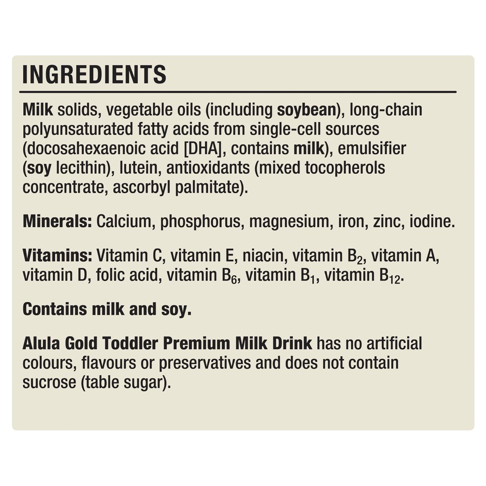 Alula Gold Toddler Formula Stage 3 12Months+ - 900 Grams | Baby Formula ...