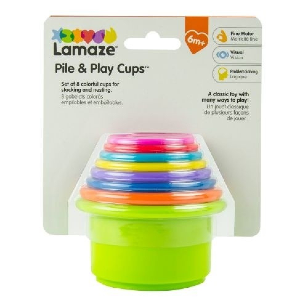 Lamaze Pile and Play Stacking Cups | Interactive Toys | Baby Bunting AU