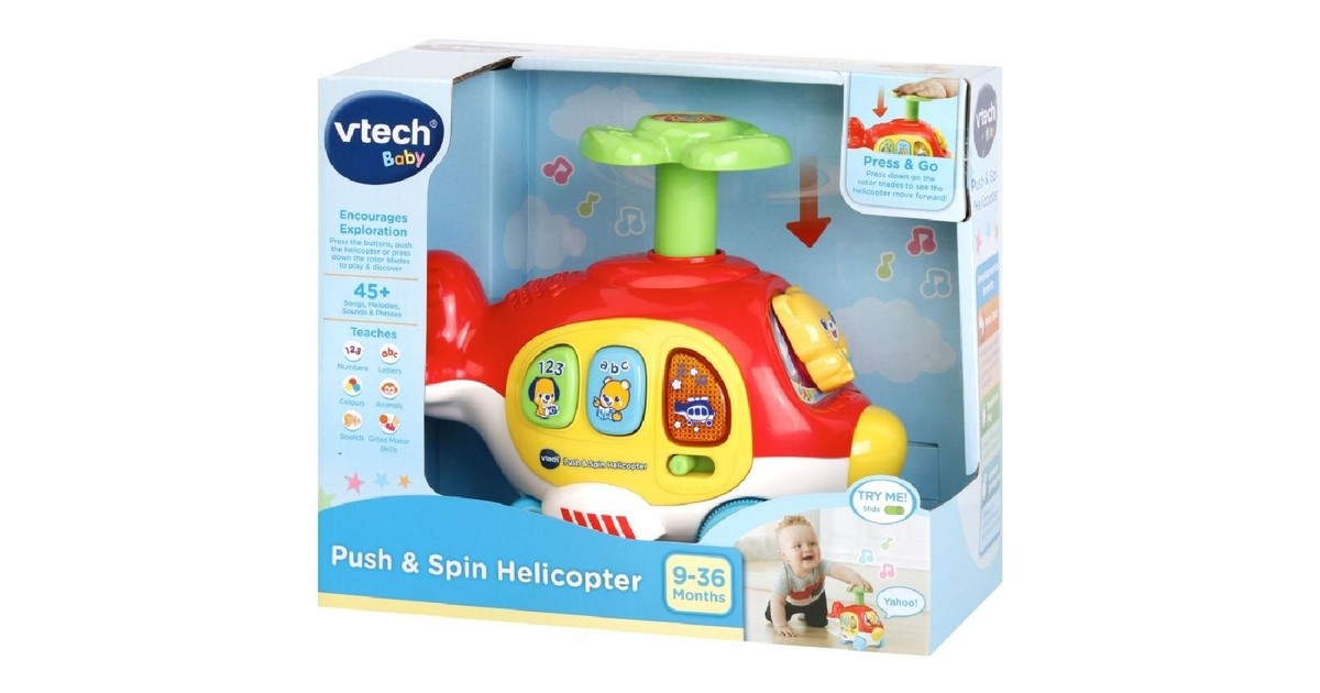 Vtech Baby Push & Spin Helicopter | Baby Bunting NZ