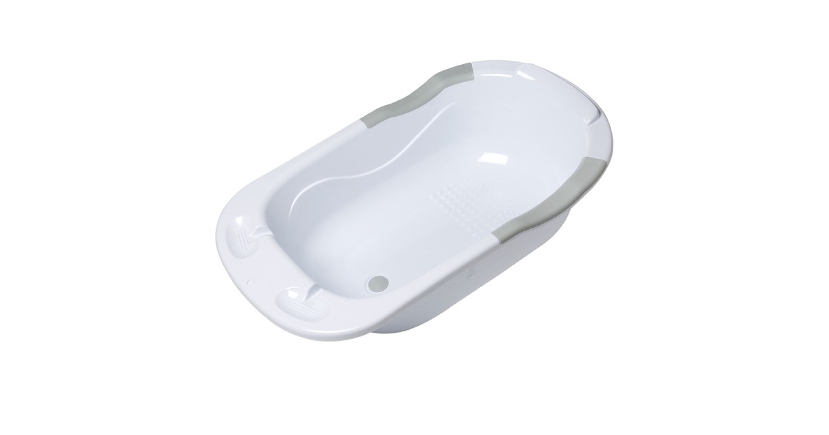 4baby Bath Tub Large - White/Grey | Baby Bunting AU