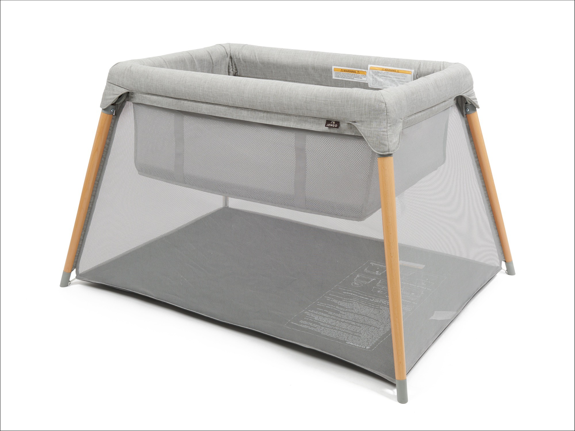 Jengo Travellite Wooden Portacot 2 In 1 Grey | Baby Bunting AU