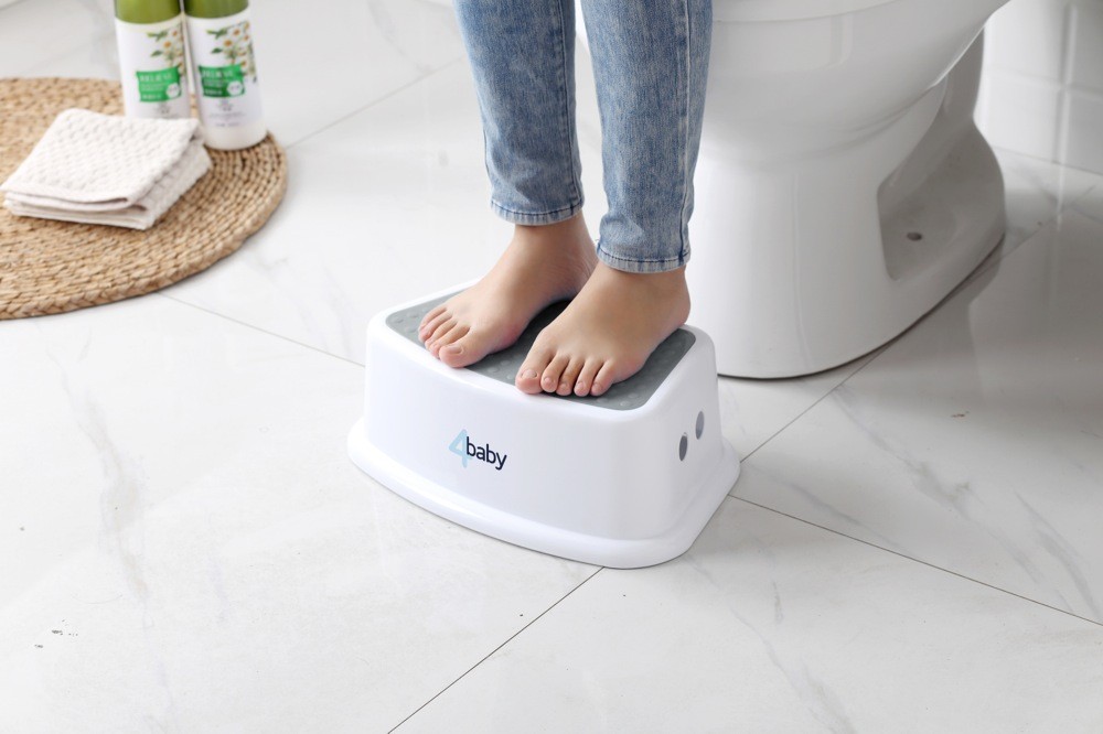 4Baby Step Stool White/Grey | Step Stools | Baby Bunting AU