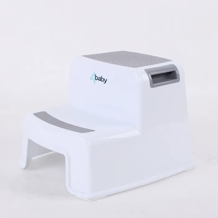 4Baby Skid Proof Step Stool White/Grey | Baby Bunting NZ