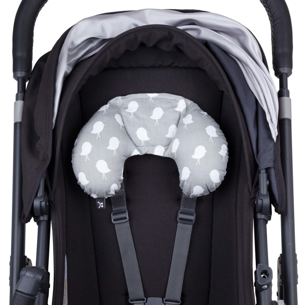 Outlook Head Hugger Grey Birds | Liners | Baby Bunting AU