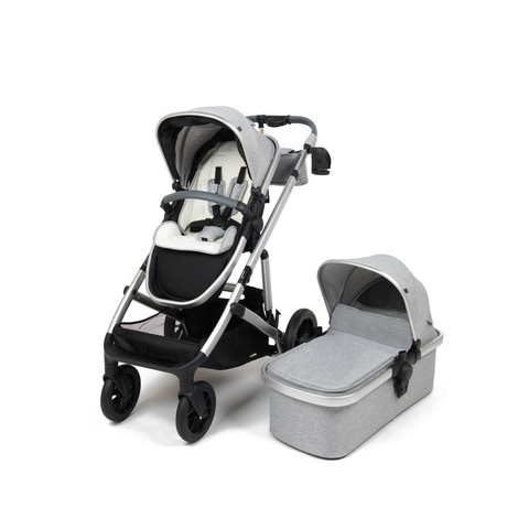 Jengo Strand Pram And Bassinet- Stone | single to double | Baby Bunting AU