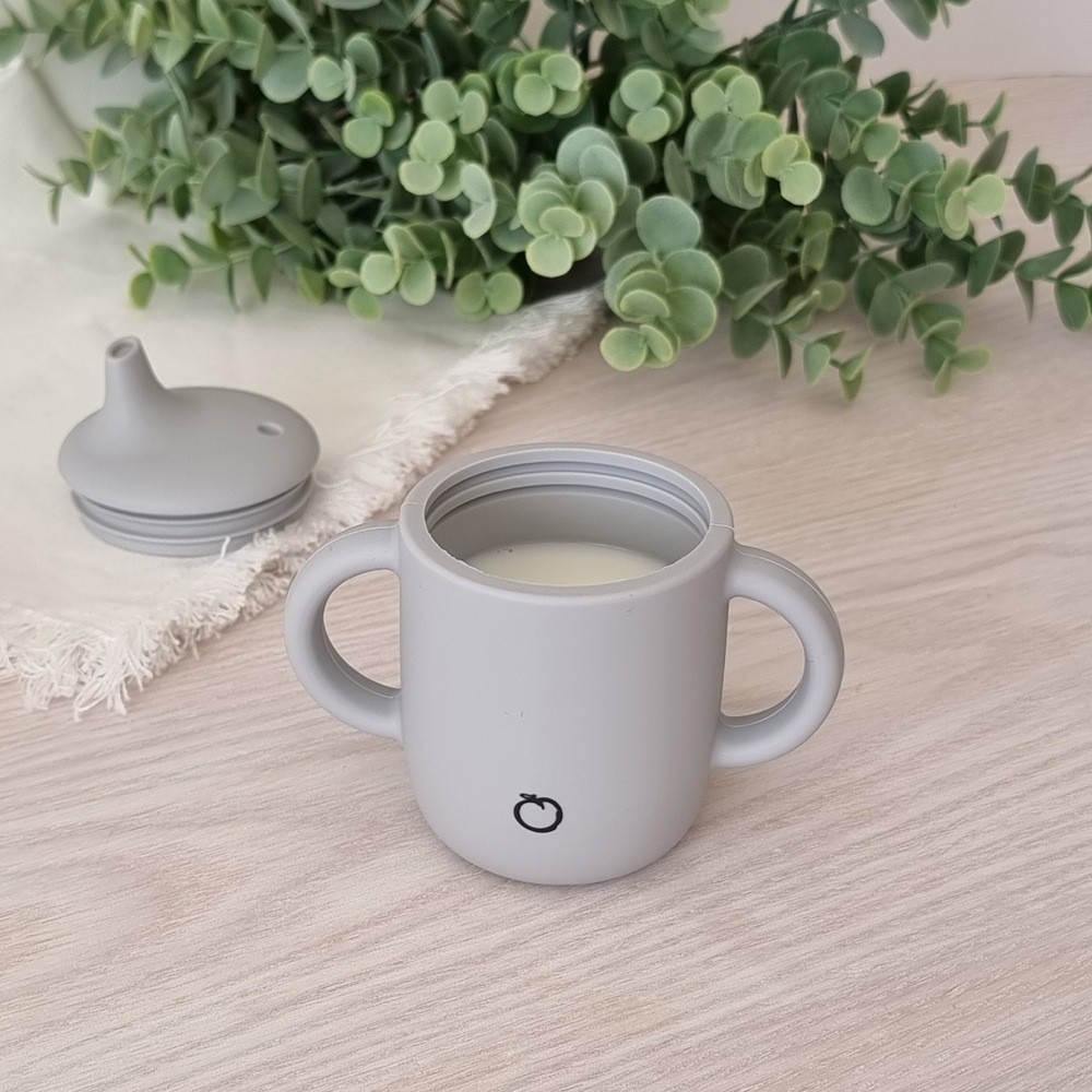 Plum Silicone Sippy Cup - Ash | Sippy Cups | Baby Bunting NZ