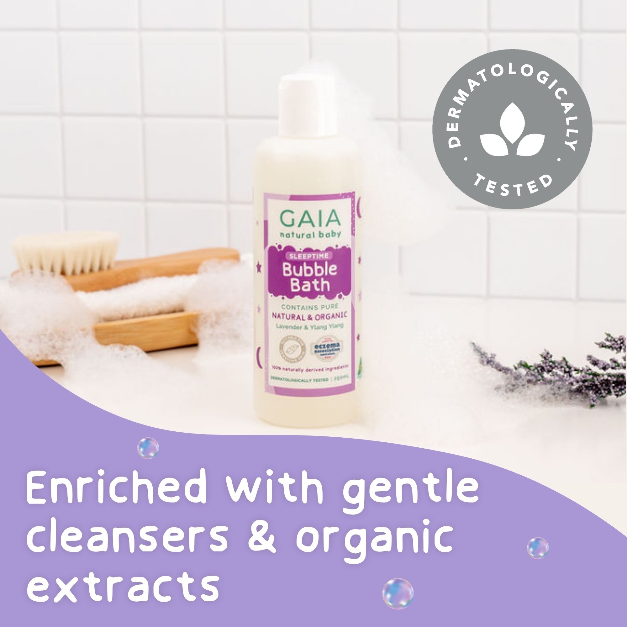 Gaia Baby Bubble Bath - Sleeptime 250 ml | Bathtime | Baby Bunting AU