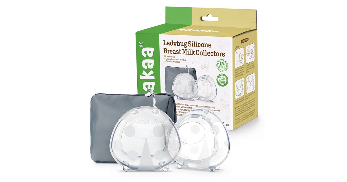Haakaa Ladybug Silicone Breastmilk Collector With Carry Case Set 2 Pack ...