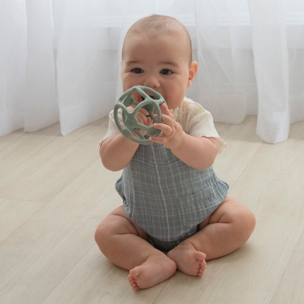 Playground Silicone Teething Ball Sage | Interactive Toys | Baby Bunting NZ