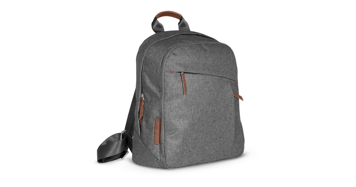 Uppababy Changing Backpack - Greyson (Grey Melange/Saddle Leather ...
