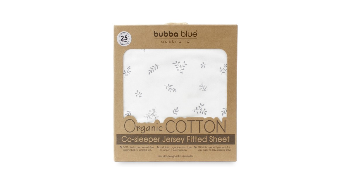 Bubba Blue Organic Bedside Sleeper Fitted Sheet White | Baby Bunting AU