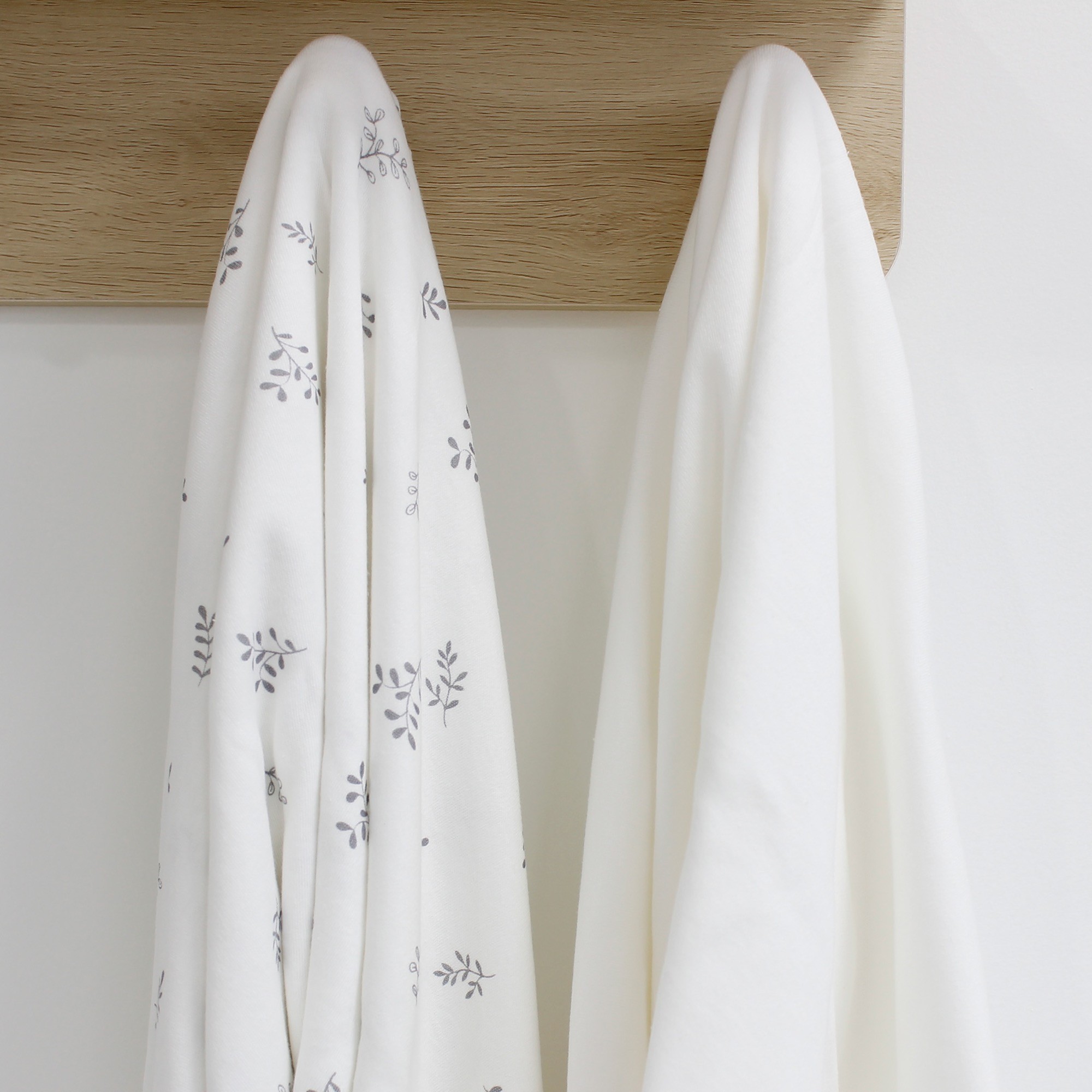 Bubba Blue Organic 2 Pack Jersey Wrap White | Wraps | Baby Bunting AU