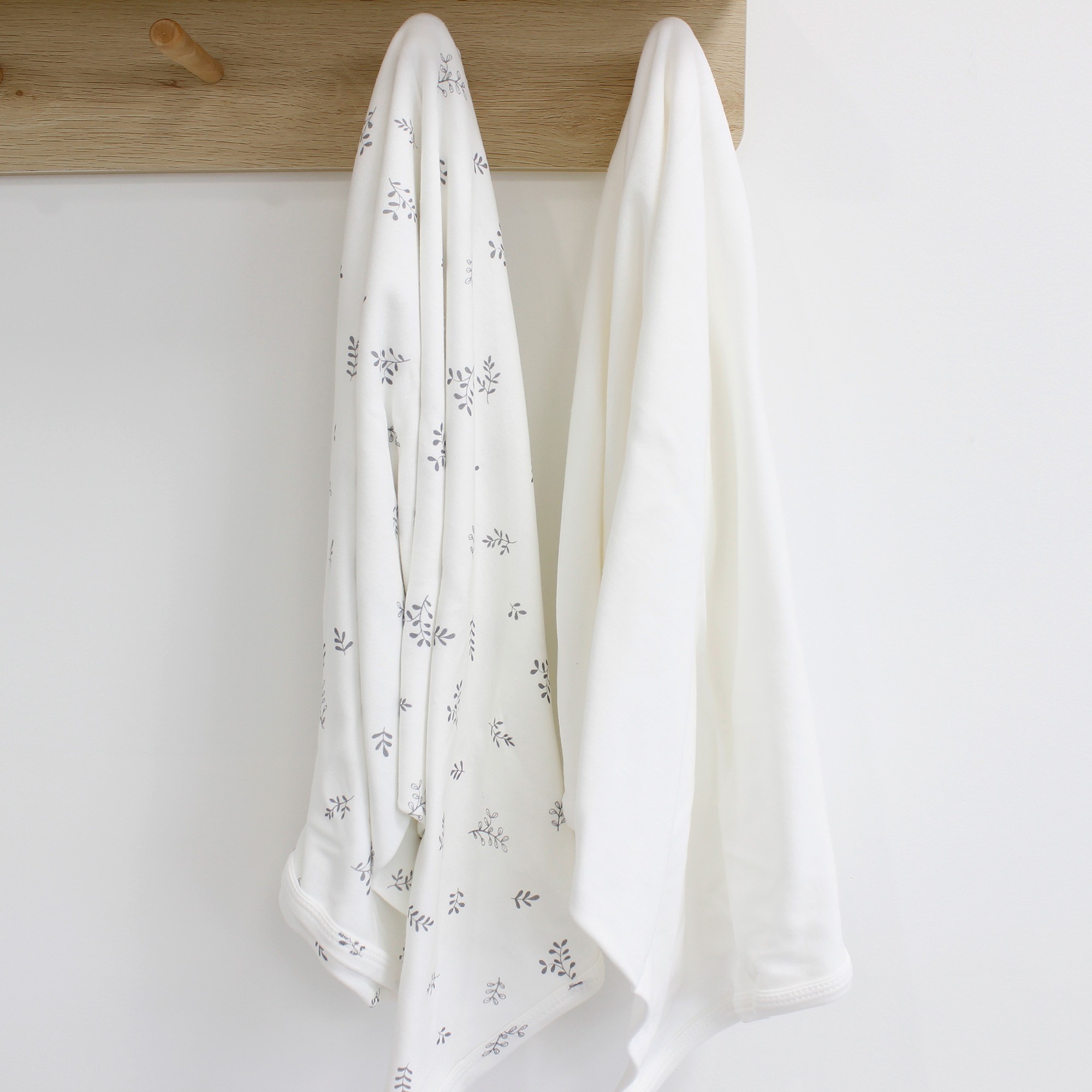 Bubba Blue Organic 2 Pack Jersey Wrap White | Wraps | Baby Bunting AU