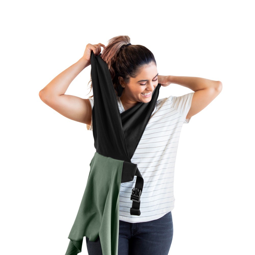 MOBY EASY WRAP - OLIVE/ ONYX | Baby Carriers | Baby Bunting NZ