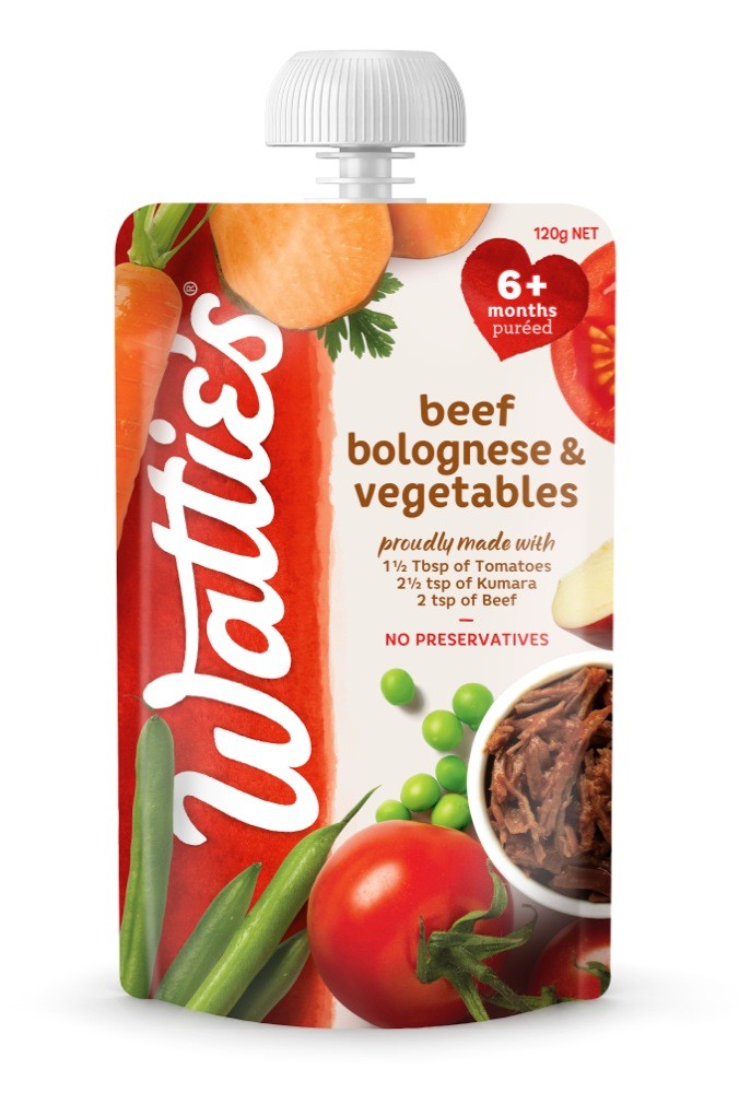 Watties Beef Bolognese Pouch 120G | Baby Bunting NZ