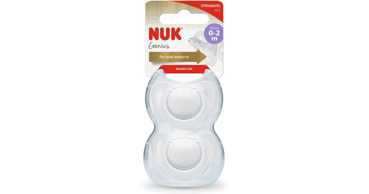 Nuk Star Orthodontic Soother White Size 0-2 Months | Baby Bunting AU