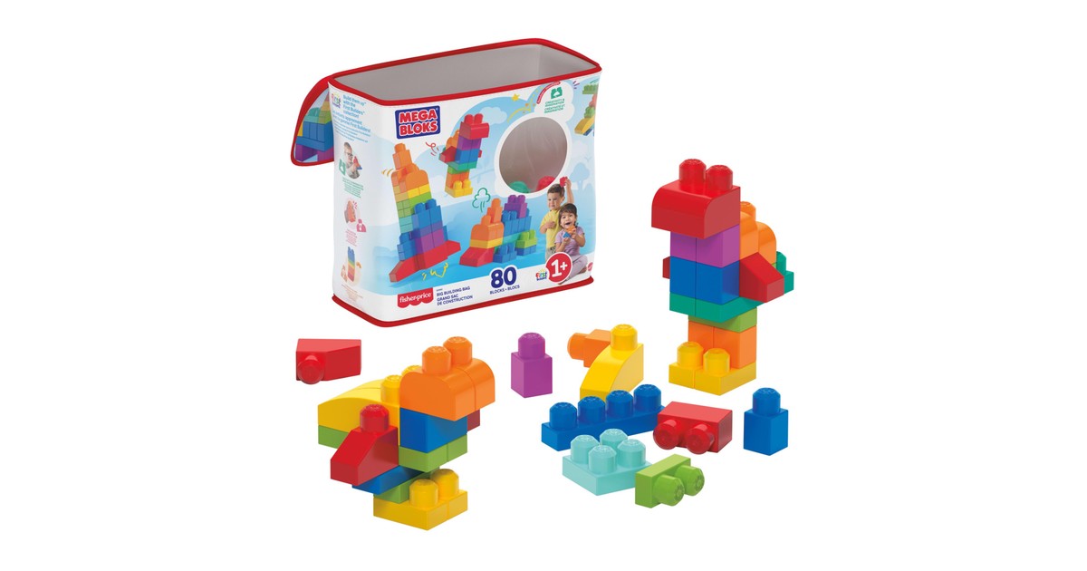 Mega Bloks Big Block Bag Classic 80pcs | Baby Bunting AU