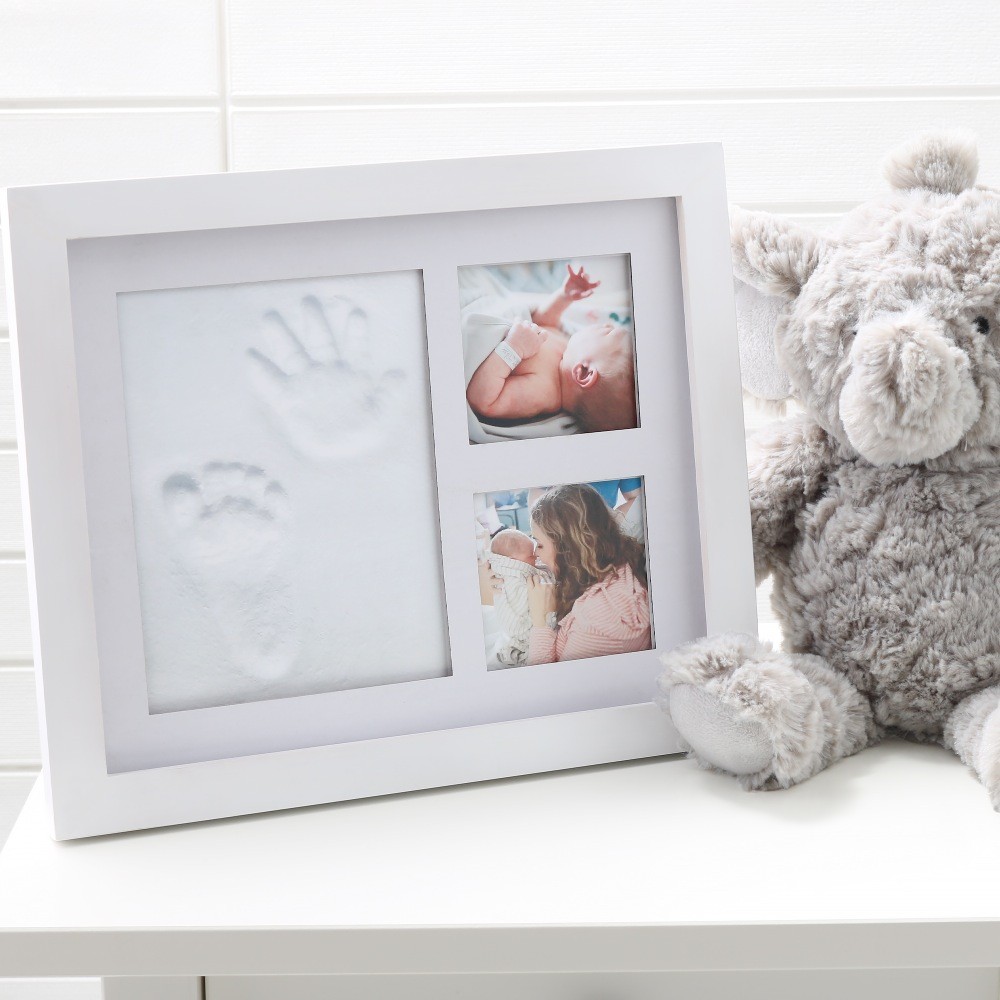 The Peanut Shell Plaster Photo Frame White | Photo Frames | Baby Bunting AU