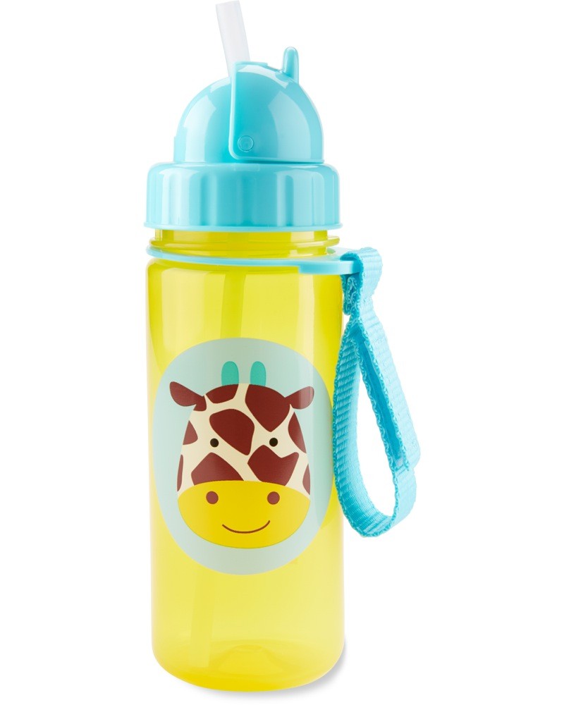 Skip Hop Zoo Pp Straw Bottle - Giraffe | Drink Bottles | Baby Bunting AU