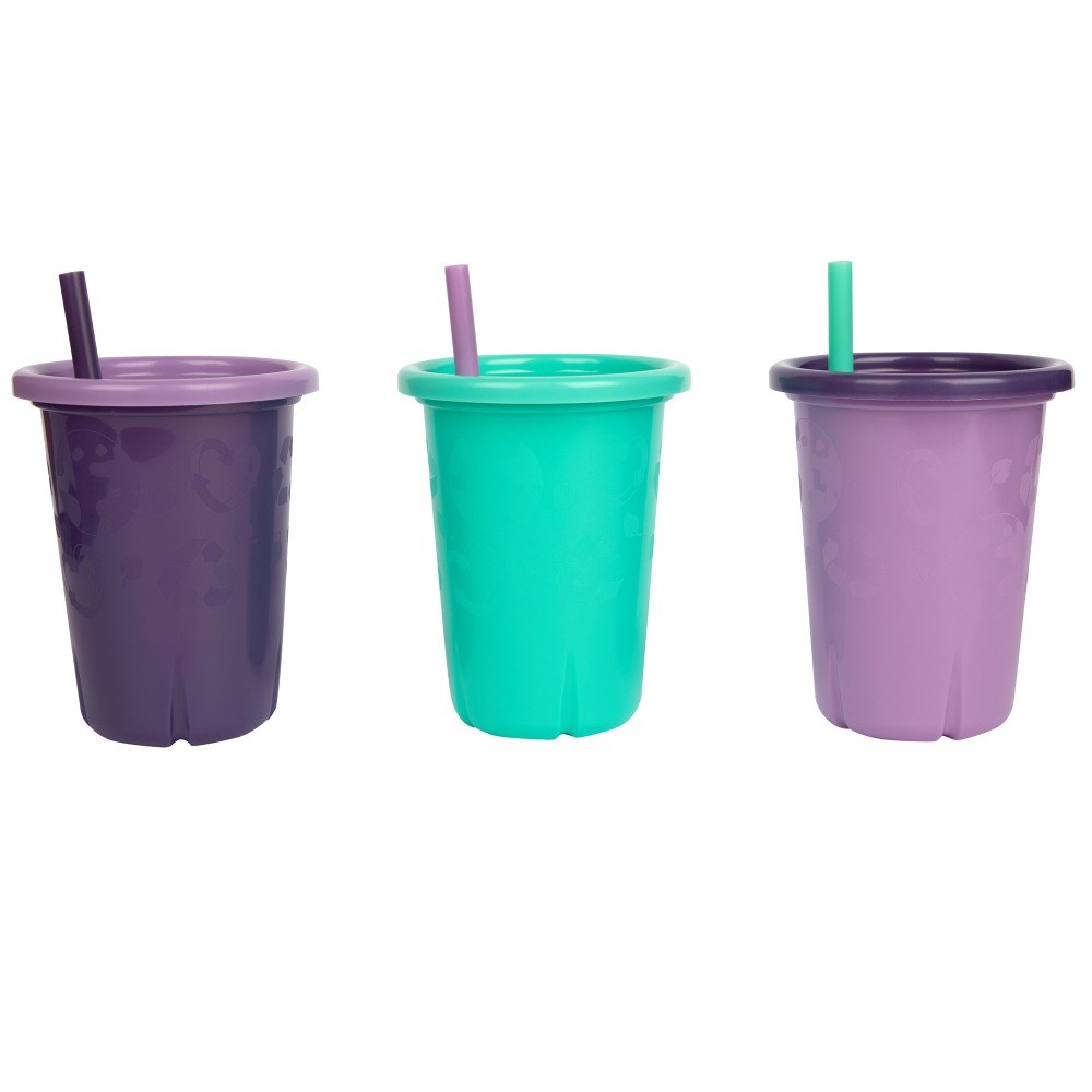 Green Grown 10 Oz Straw Cups 3Pk Assorted | Baby Bunting AU