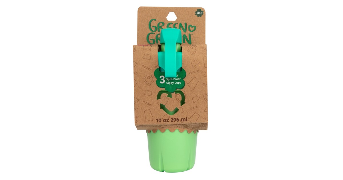 Green Grown Sippy Cups 3Pk Assorted | Baby Bunting AU