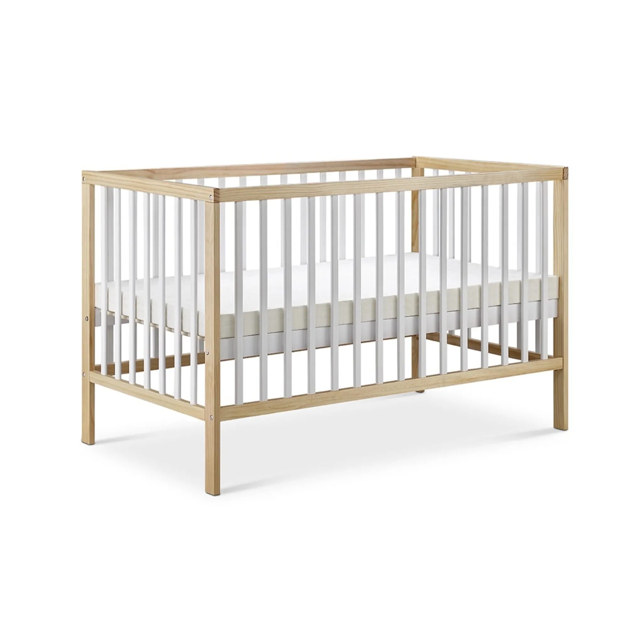 Jengo Zuri Cot Natural/White | Baby Bunting NZ