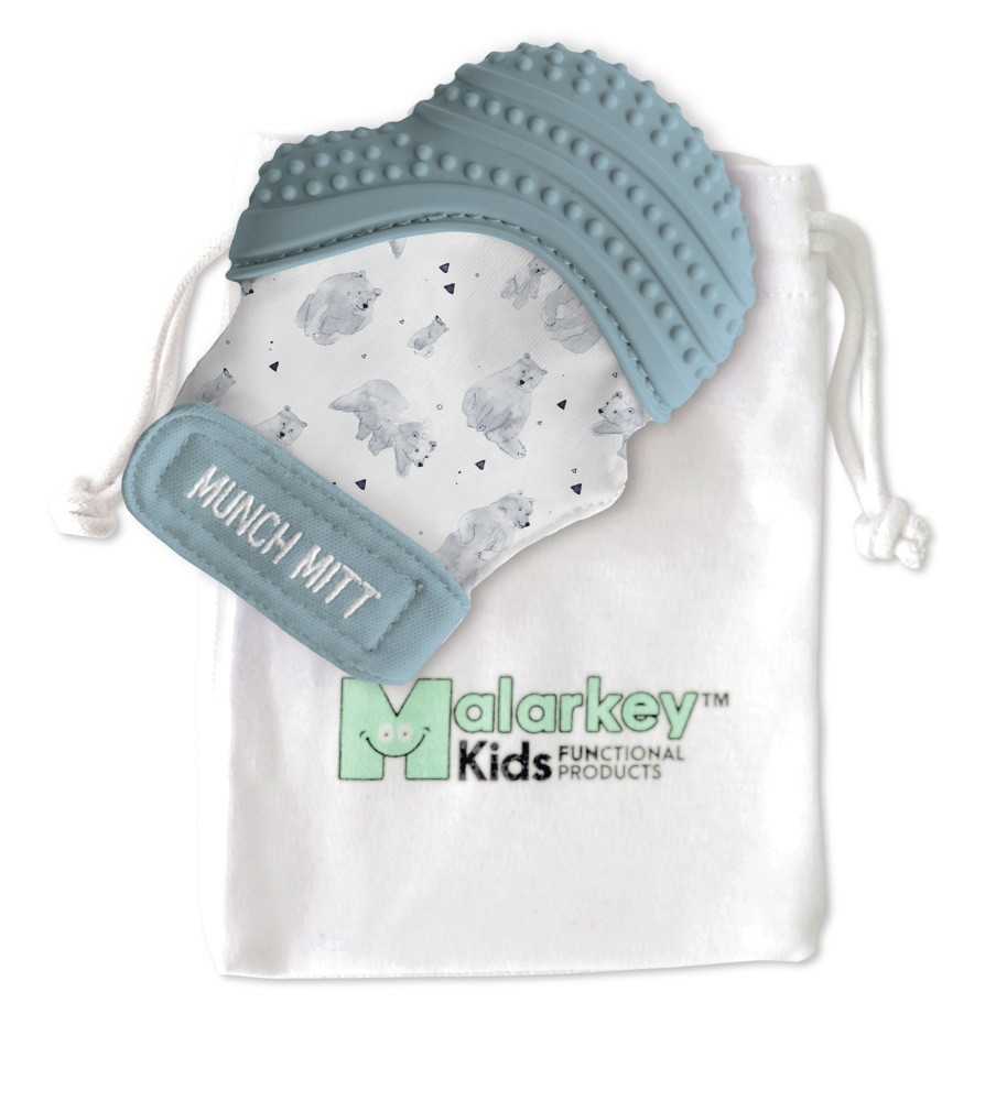 Malarkey Munch MittTeething Mitten Stone Polar | Teethers | Baby Bunting AU