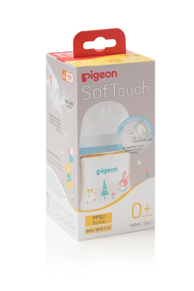 Pigeon SofTouch III Bottle PPSU 160ML Animal | Baby Bunting AU