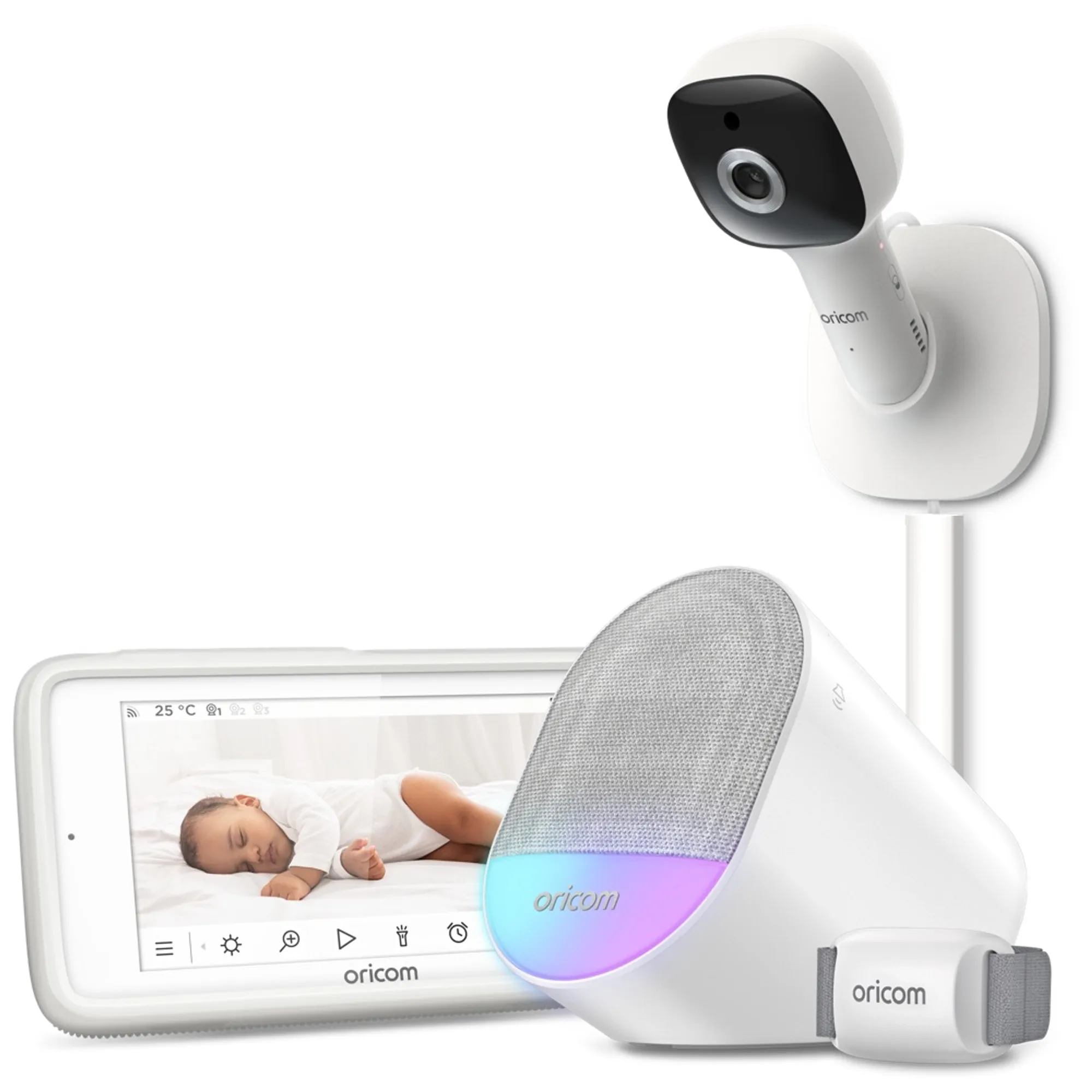 Oricom Guardian OBHGPRO Smart Wearable Baby Monitor HD Camera + Parent ...