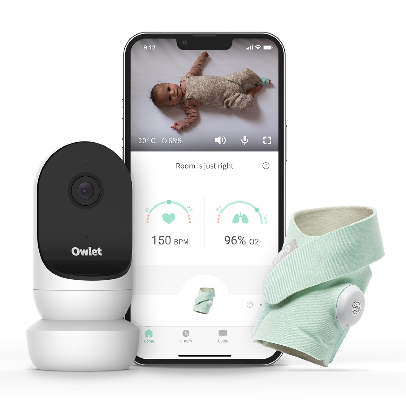 Owlet Monitor Movement Duo Sock & Camera V3 | Baby Bunting AU