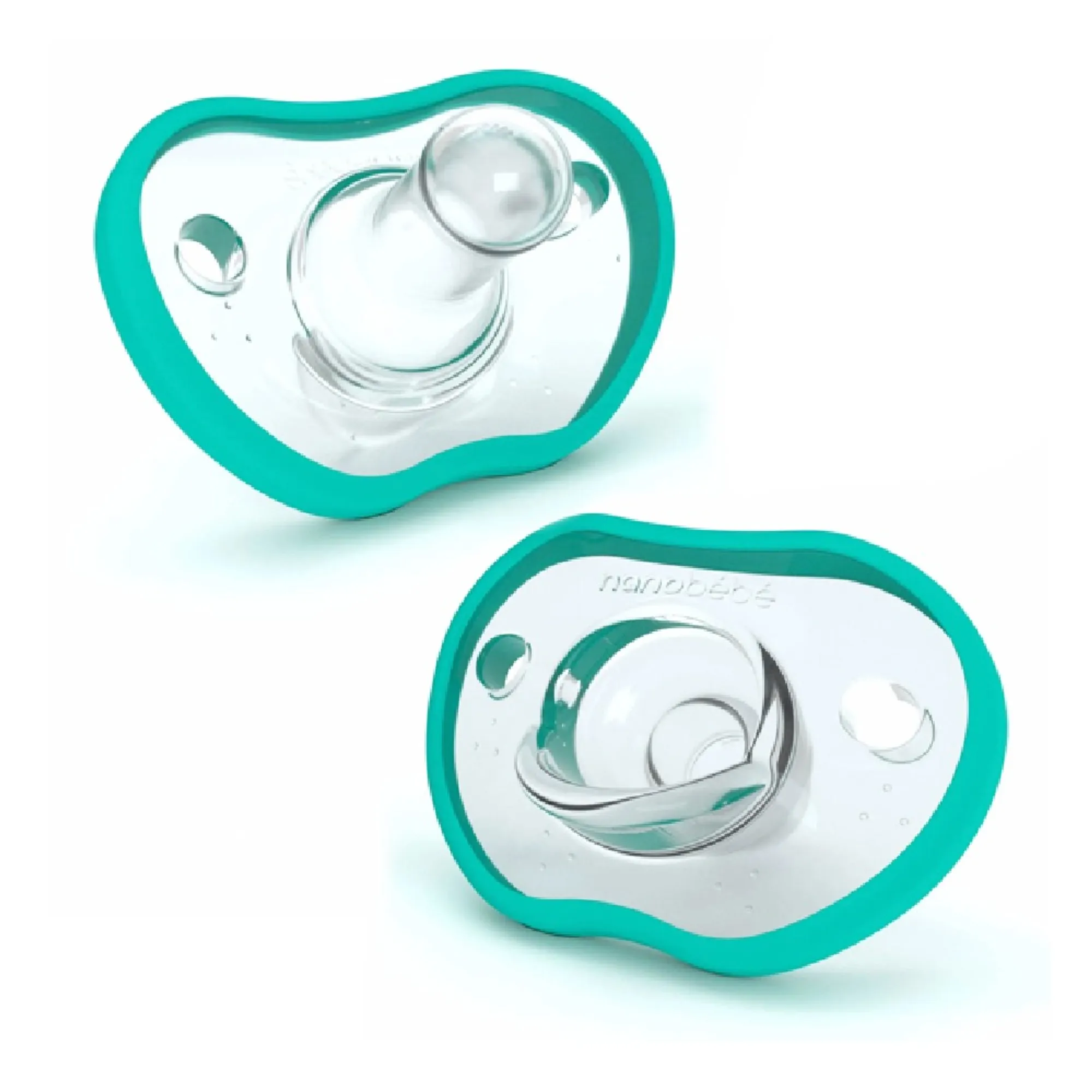 Nanobebe Flexy Pacifier 0-3M Teal - 2 Pack | Baby Bunting AU
