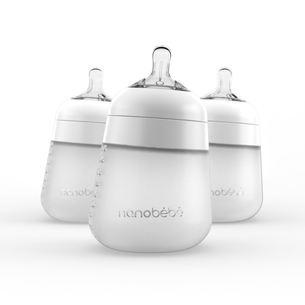Nanobebe Flexy Silicone Bottle 3Pk White | Mid Season Sale | Baby ...