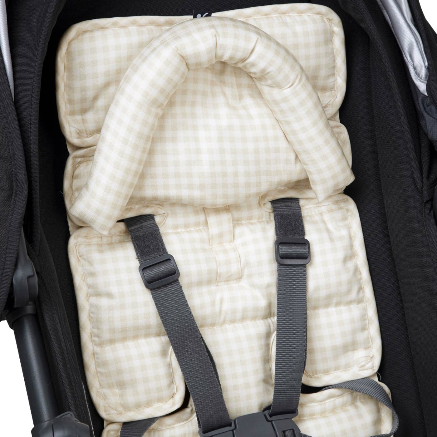 Outlook Mini Pram Liner Wheat Gingham | Baby Bunting AU