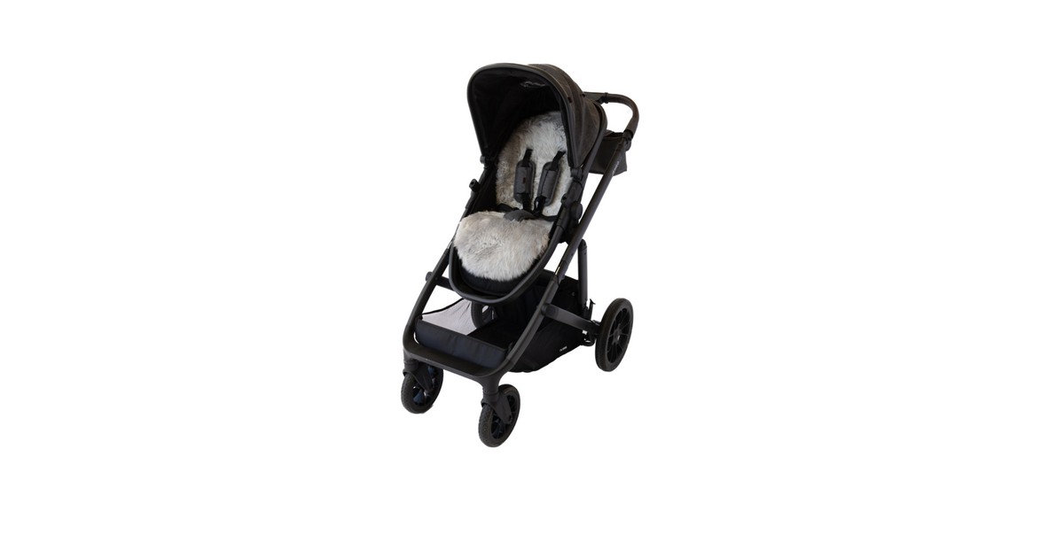 Jengo Sheepskin Pram Liner Midi Wool Grey | Baby Bunting AU