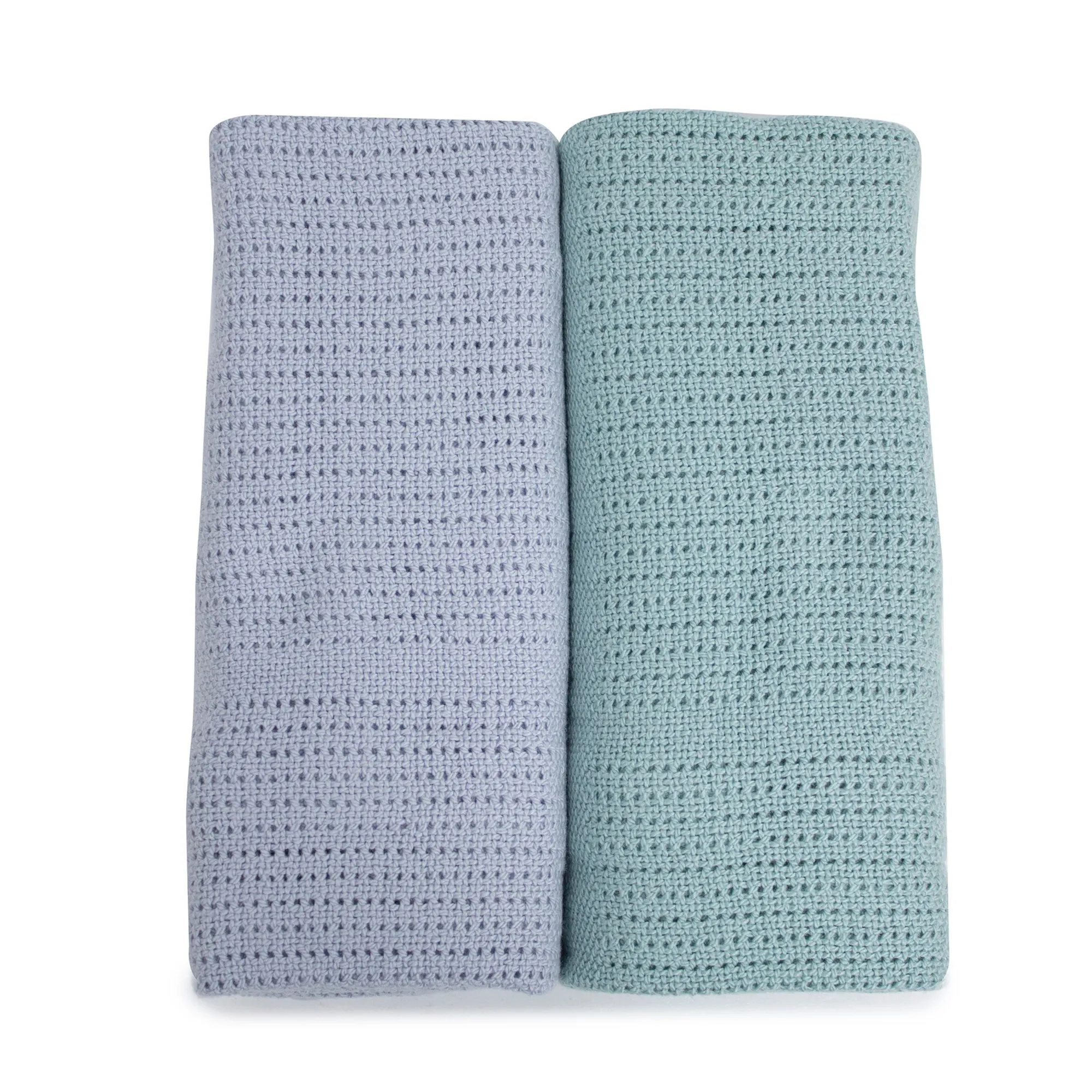 Bubba Blue Nordic Cellular Blanket Sky/Mint | Baby Bunting AU