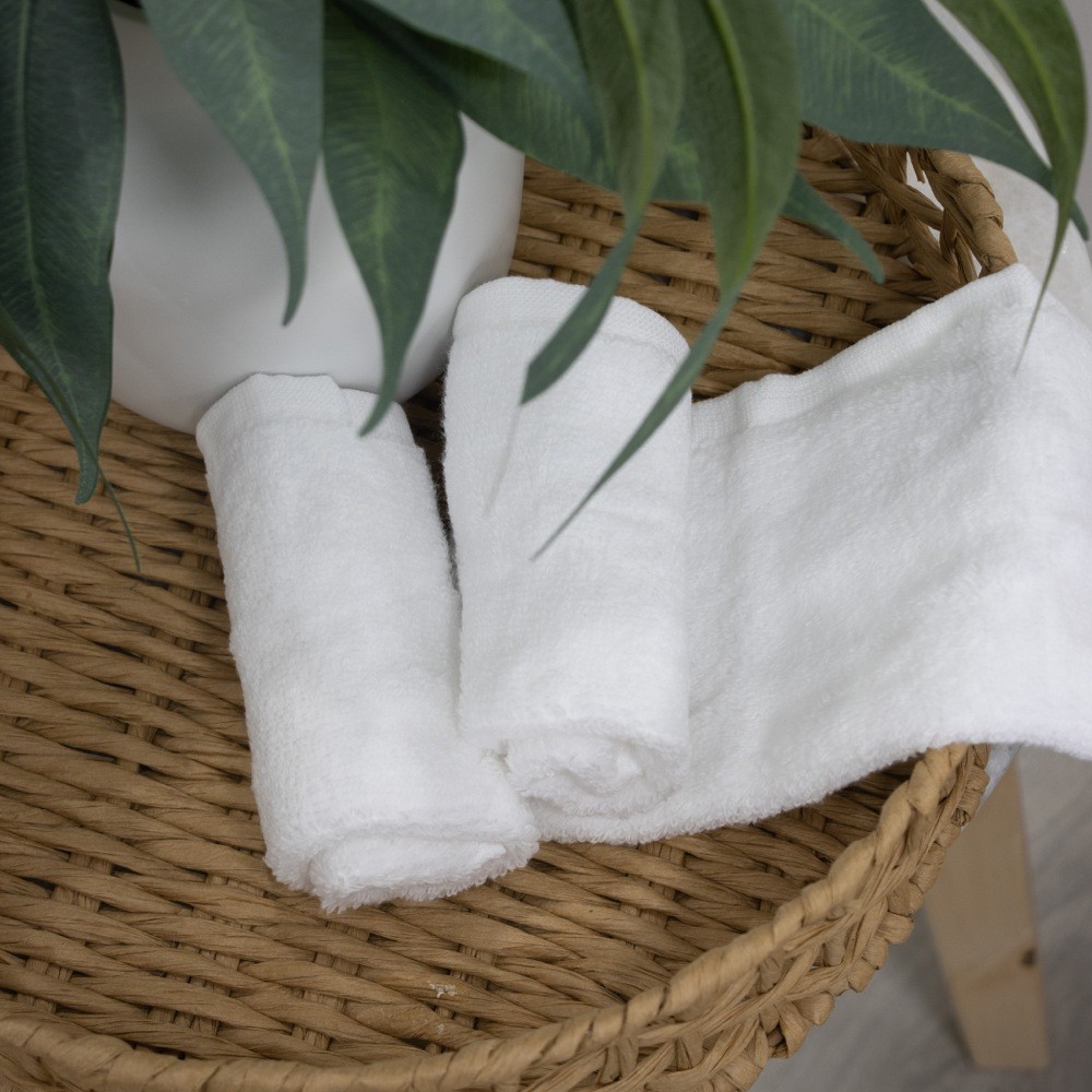 Bubba Essentials Wash Cloths White 3 Pack | Bath Towels | Baby Bunting AU