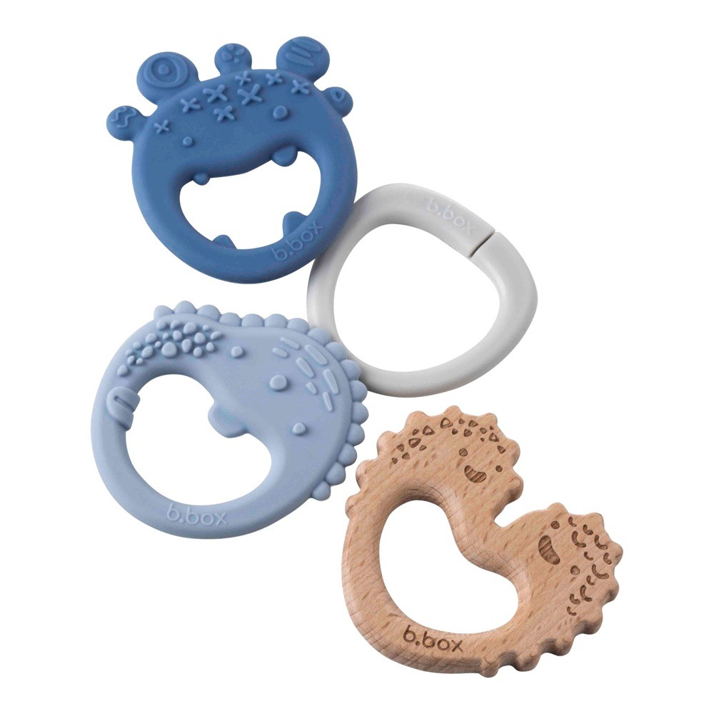 B.Box Trio Teether Lullaby Blue | Teethers | Baby Bunting AU