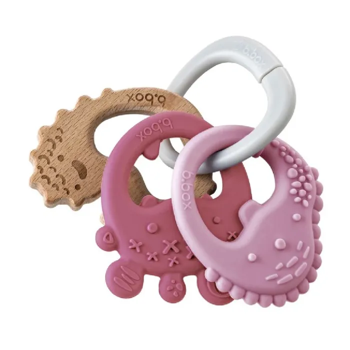 B.Box Trio Teether Blush | Baby Bunting AU