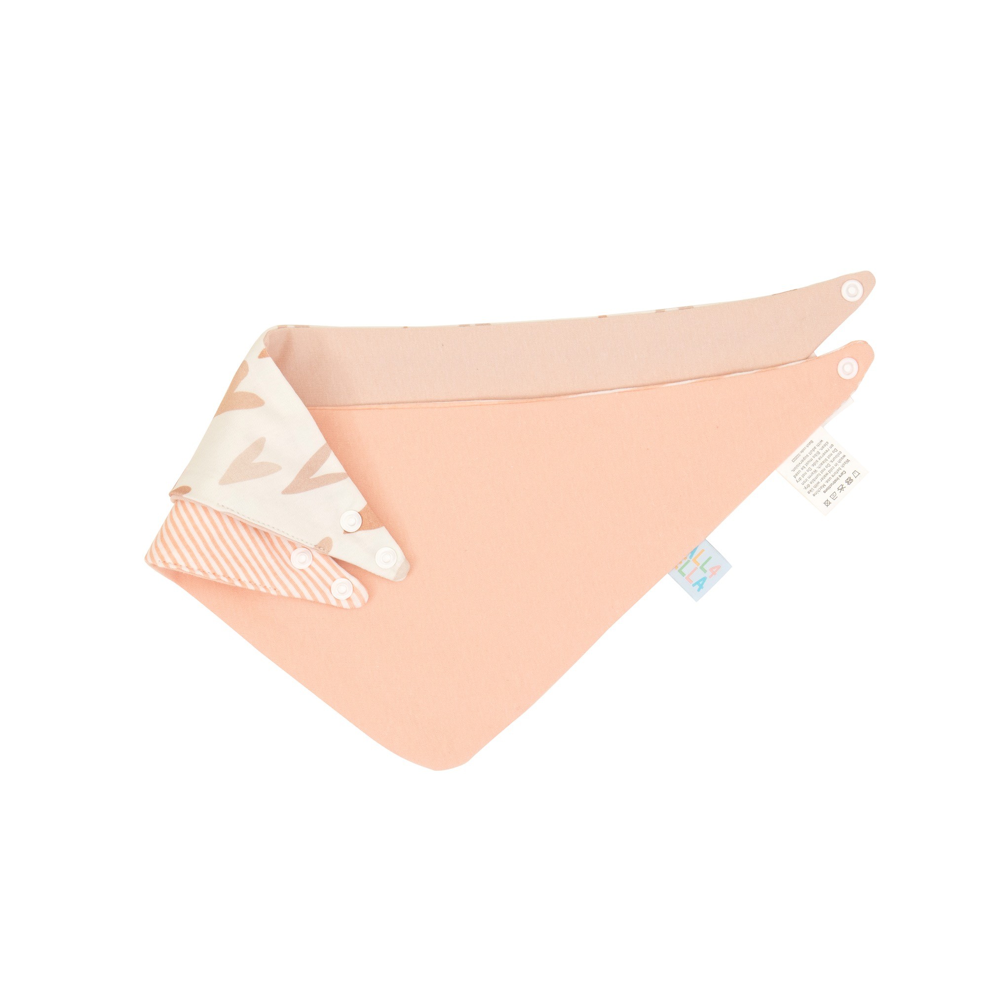 All4Ella Bandana Bibs Hearts - 2 Pack | Cloth | Baby Bunting AU