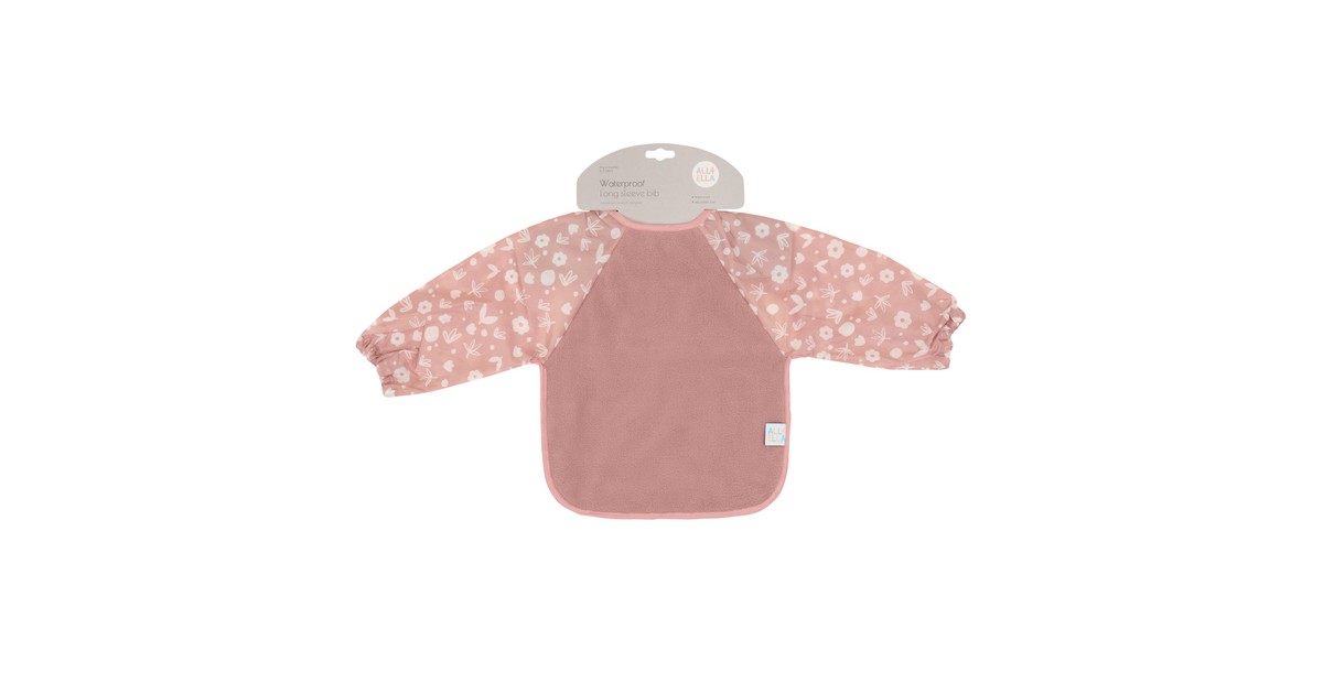All4Ella Long Sleeve Bib Dusty Pink | Baby Bunting AU